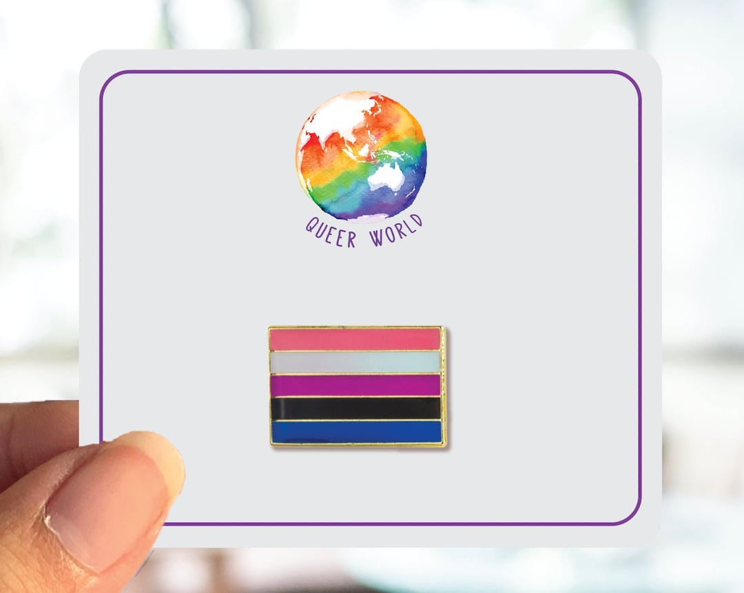 LGBT FLAGS Rectangle Enamel Pin Small - Brooch - Label Pin - LGBT Gift ...