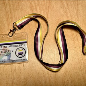 NON BINARY - LGBT+ Themed Lanyards - Pride - Keyring - Card Holder - Etsy