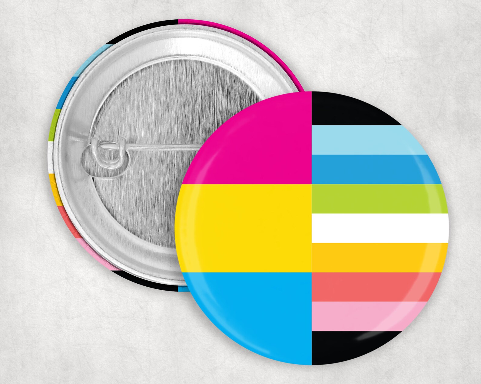 Double Identity LGBTQIA+ Badges 1.25" 32mm - Gay Pride - LGBT Identity ...