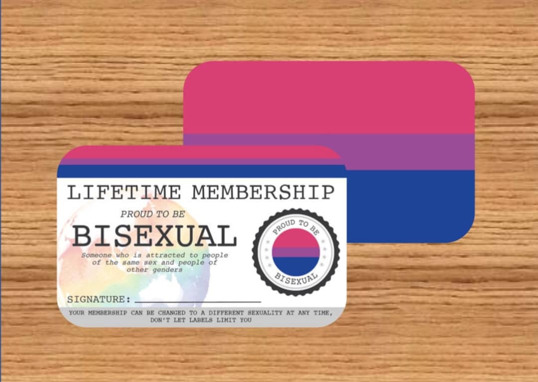 Bisexual Gay Pride Identity Card Lifetime Membership Card Lgbt