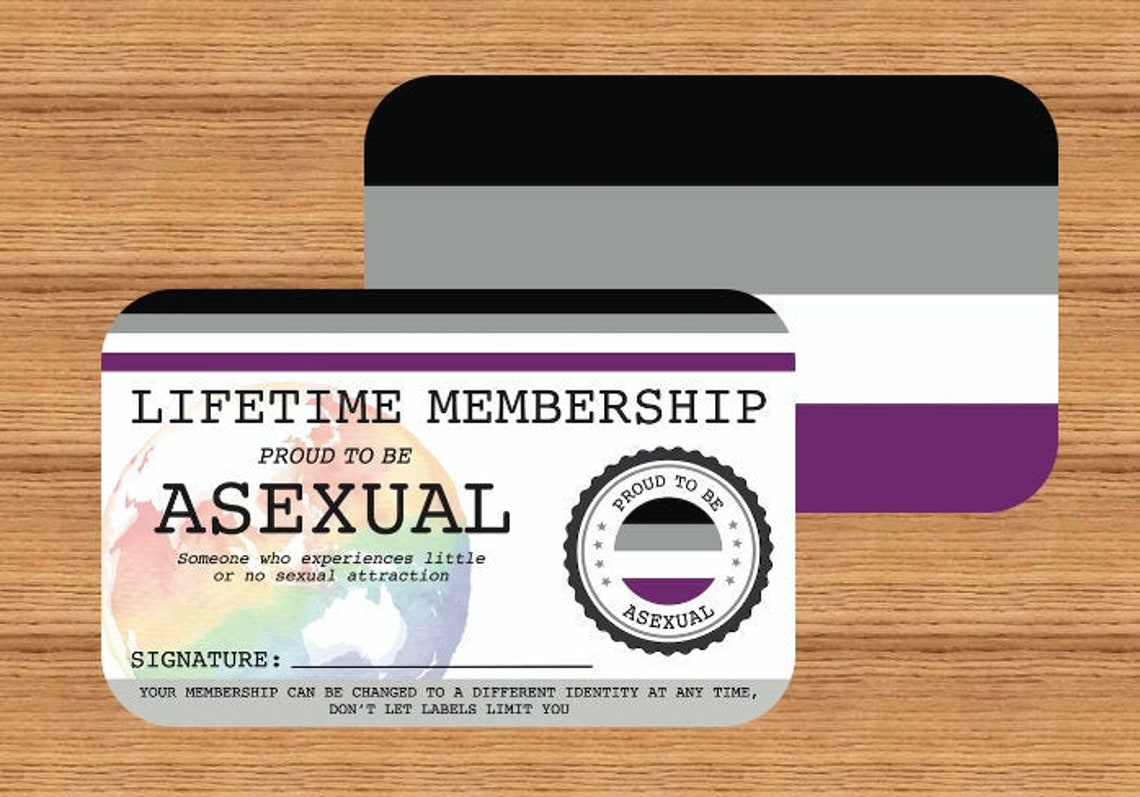 ASEXUAL Lifetime Membership Card Gay Pride Card LGBT - Etsy Australia