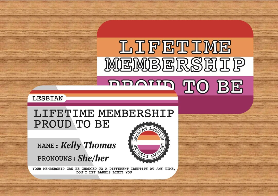 LESBIAN COMMUNITY Lifetime Membership Proud to Be Collection Card - Gay ...