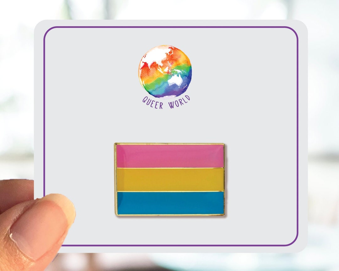 PANSEXUAL Flag Rectangle Enamel Pin - Brooch - Label Pin - LGBT Gift - Pride - Etsy