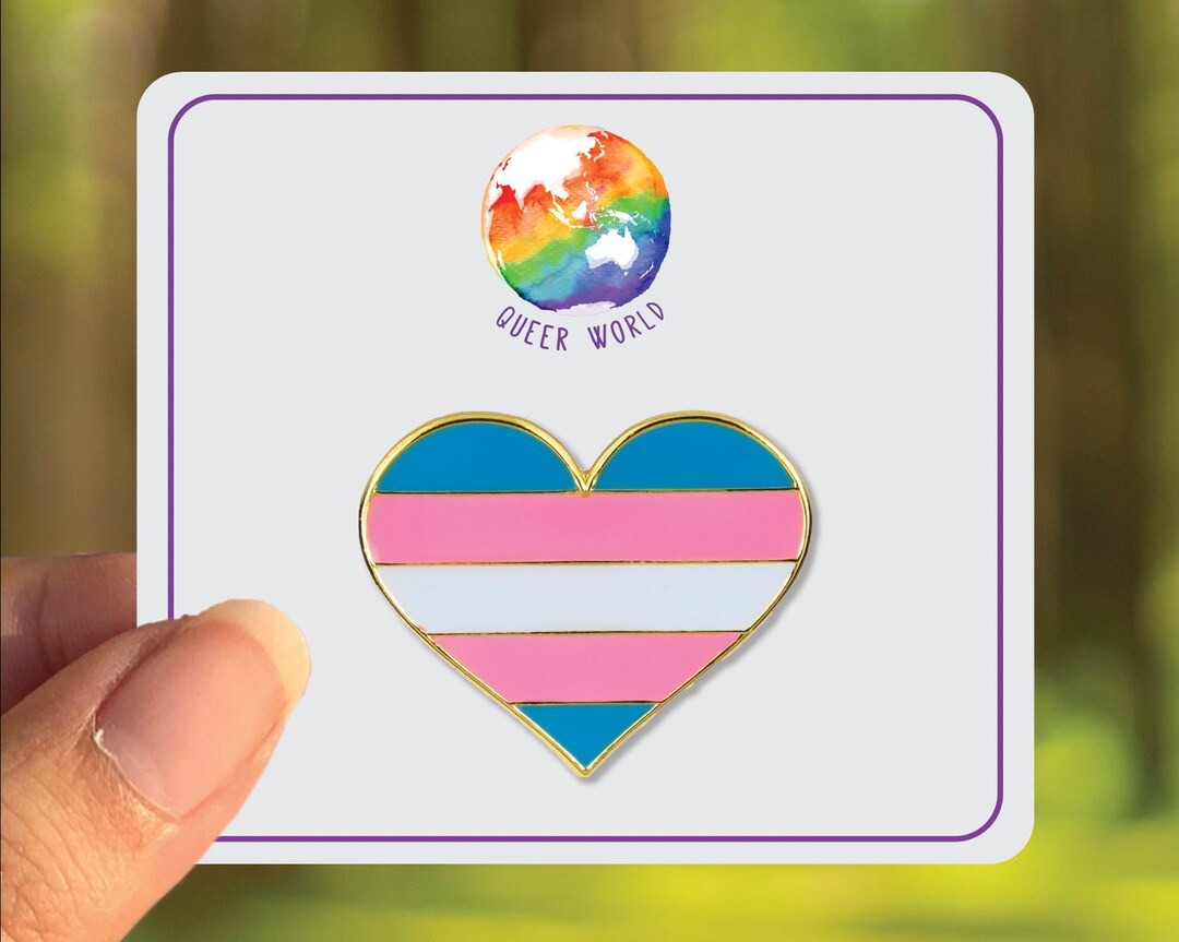 TRANSGENDER Heart Pin/brooch/badge - LGBT - Etsy