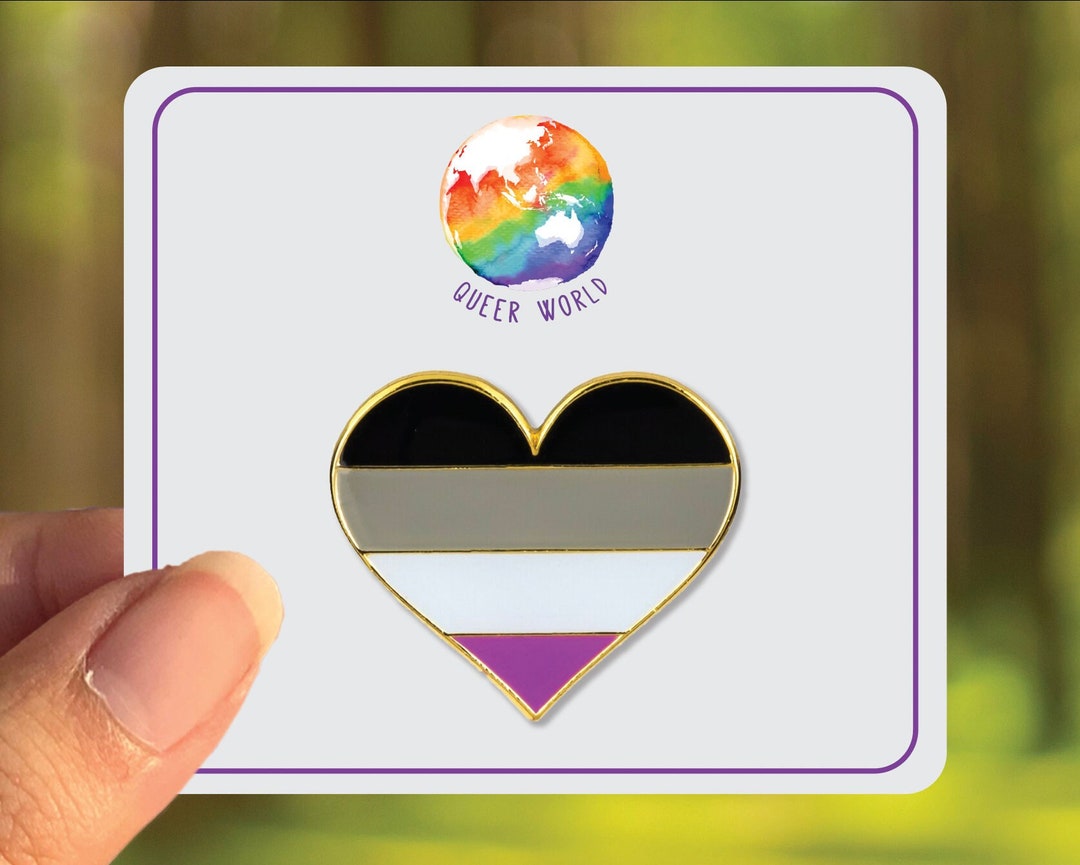 Broche/broche/distintivo corazón ASEXUAL LGBT - Etsy México