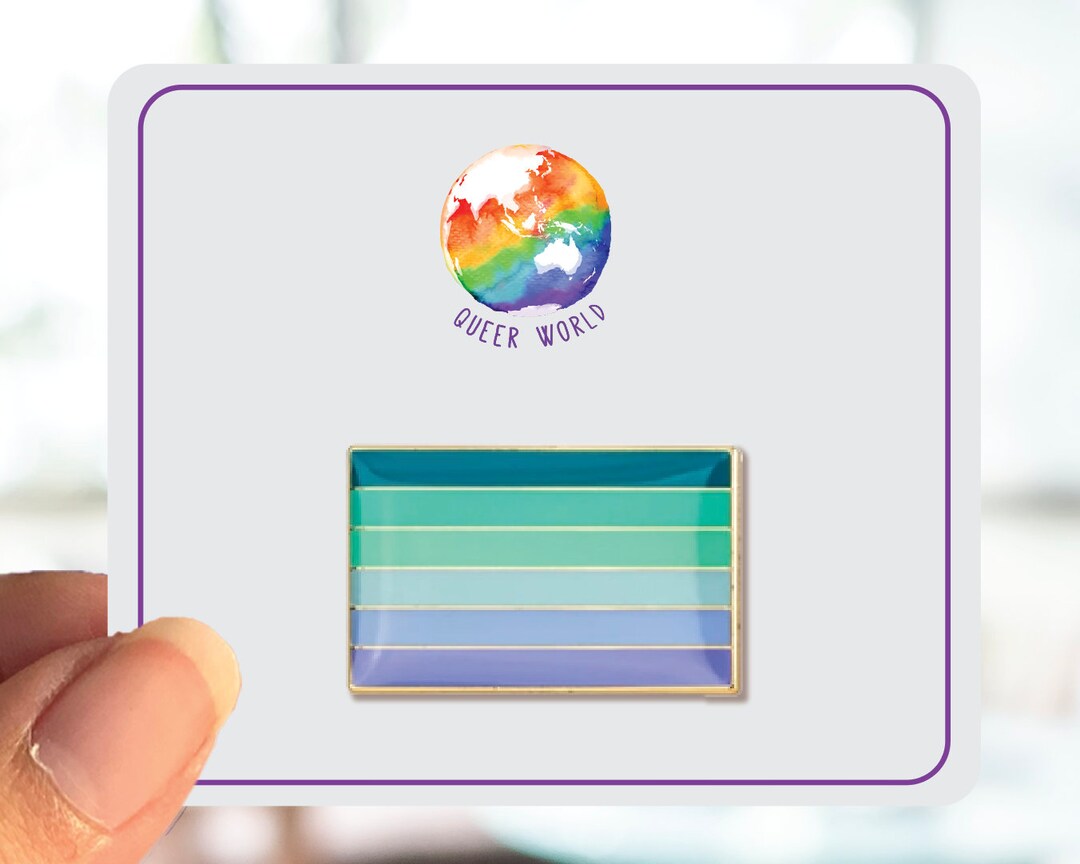 NEPTUNIC Flag Rectangle Enamel Pin - Brooch - Label Pin - LGBT Gift ...