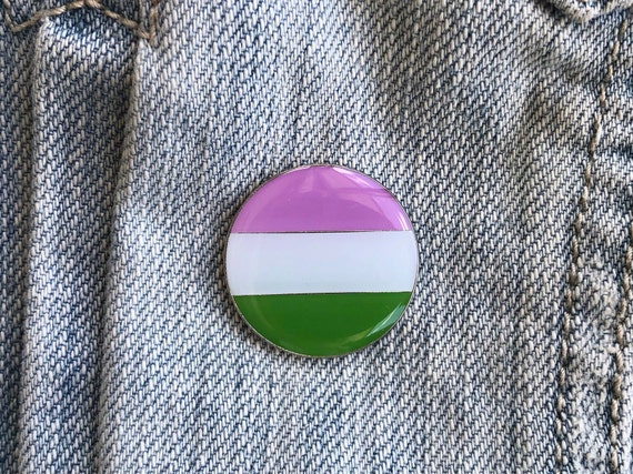GENDERQUEER CIRCLE pin/brooch/badge LGBT | Etsy