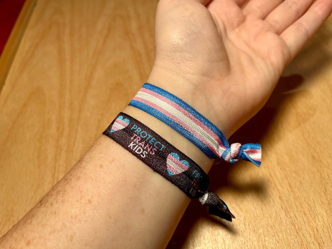 TRANSGENDER Pulsera elástica Corbata para el cabello Orgullo LGBTQIA ...