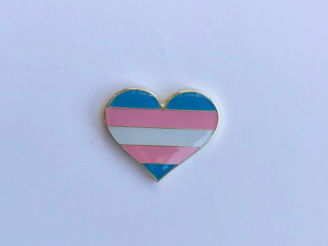 TRANSGENDER Heart Pin/brooch/badge LGBT | Etsy
