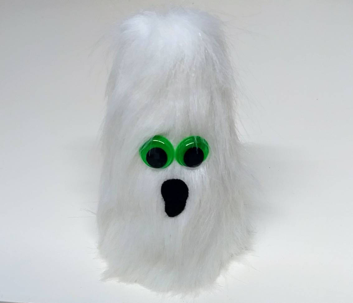 Spooky White Fuzzy Ghost Halloween Decoration - Etsy
