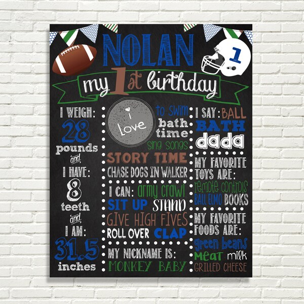 Football Chalkboard - Etsy
