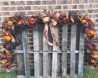 Fall mailbox swag | Etsy