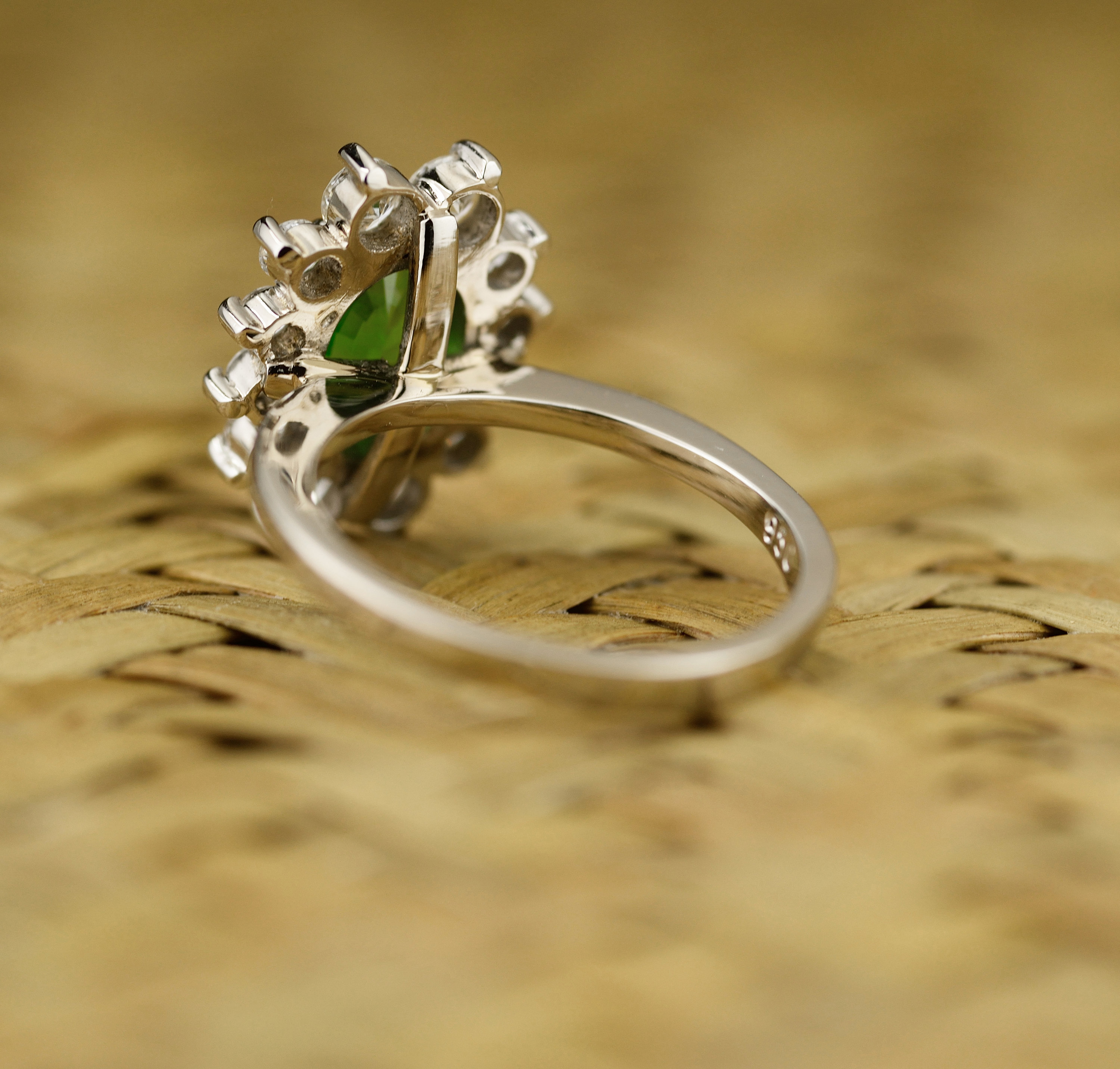 Tsavorite Ring-tsavorite Engagement Ring-tsavorite and Diamond | Etsy