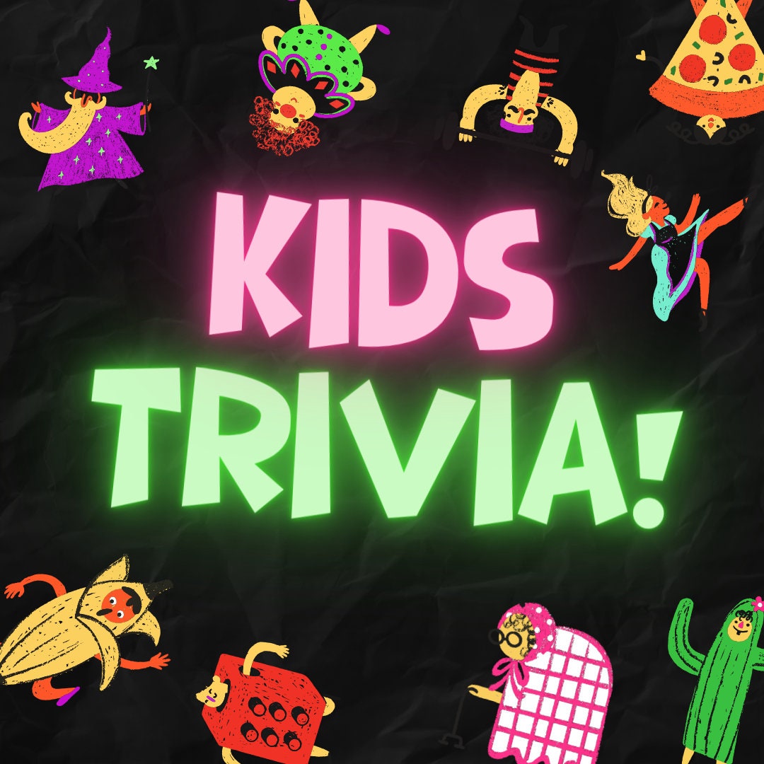KIDS TRIVIA GAME Kids Quiz Trivia Instant Download 5 Rounds, 55 ...