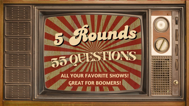 CLASSIC TV Trivia Game | Pub Quiz Trivia | Instant Download | 5 Rounds ...