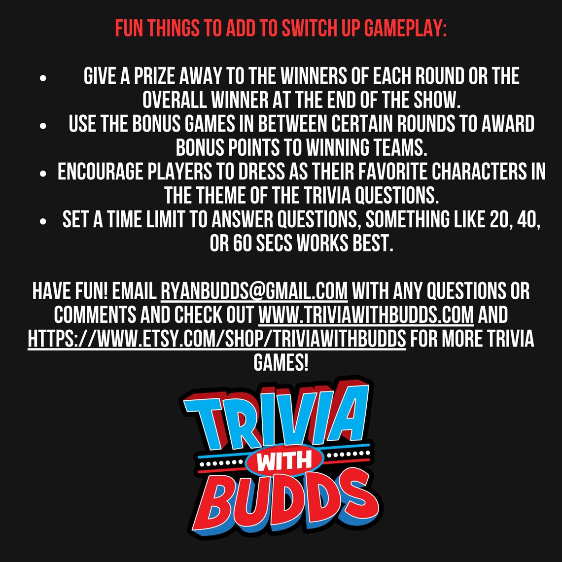 PUB QUIZ TRIVIA Vol 1 Trivia Game | Instant Download | 5 Rounds, 55 ...