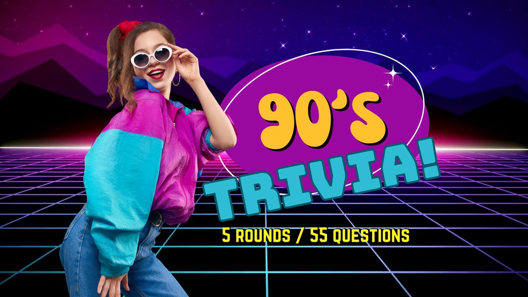 90s TRIVIA Trivia Game Pub Quiz Trivia Instant Download 5 Rounds, 55 ...