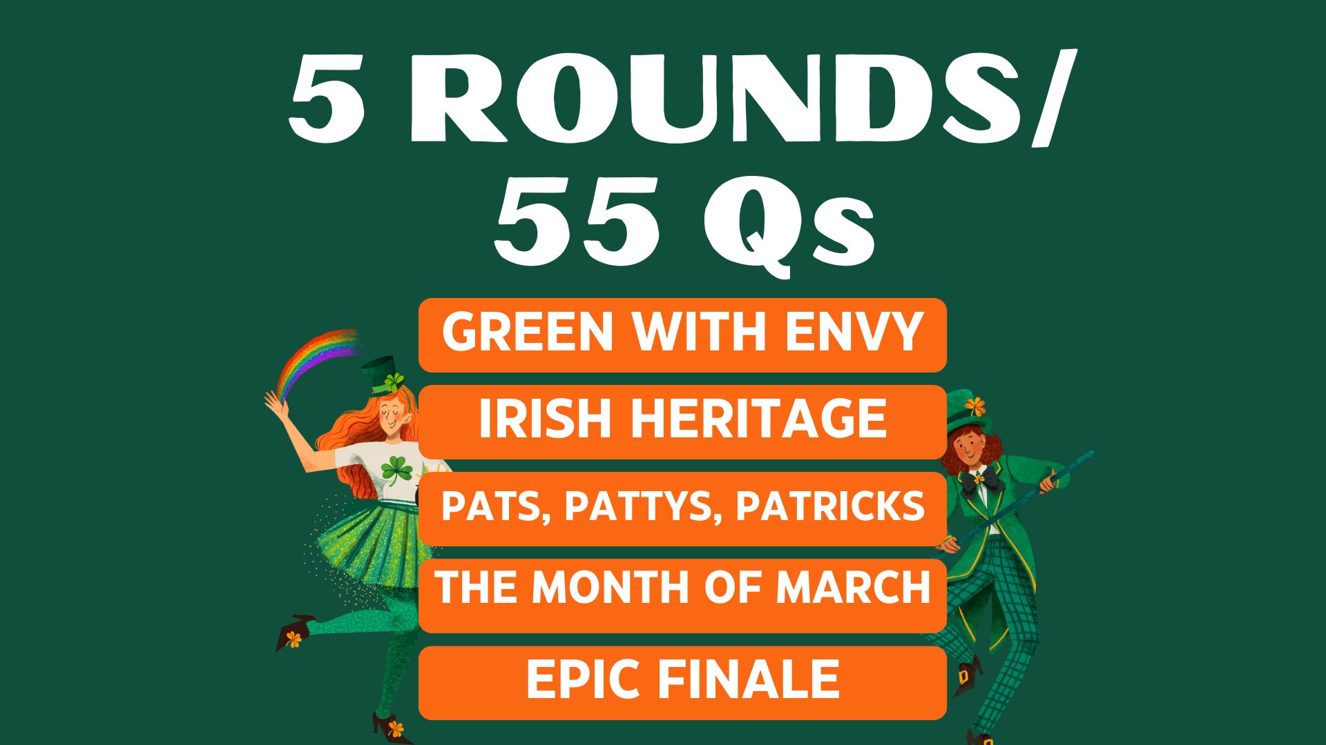ST. PATRICK'S DAY Trivia Game | Instant Download | 5 Rounds, 55 ...