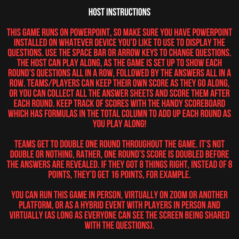 GENERAL KNOWLEDGE II Trivia Game | Instant Download | 25 Rounds, 275 ...