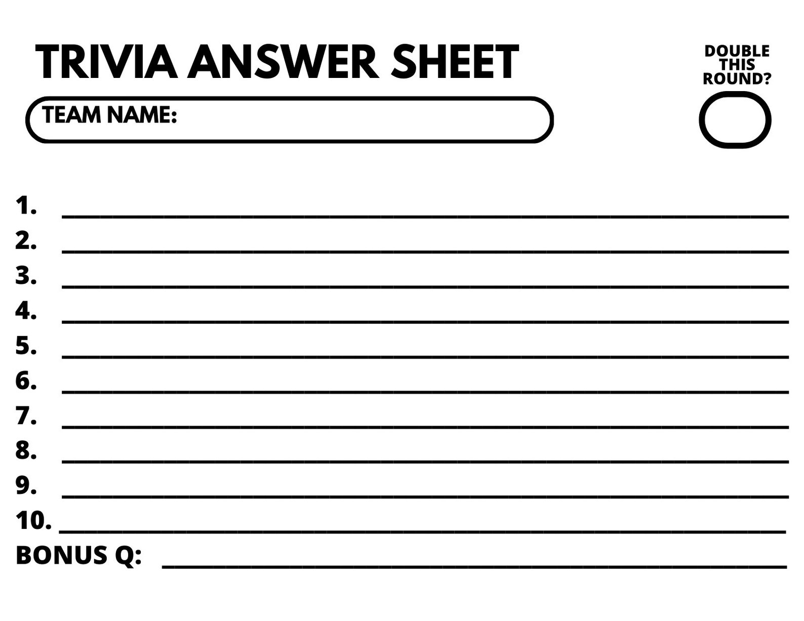 GENERAL KNOWLEDGE Trivia Game | Instant Download | 25 Rounds, 275 ...