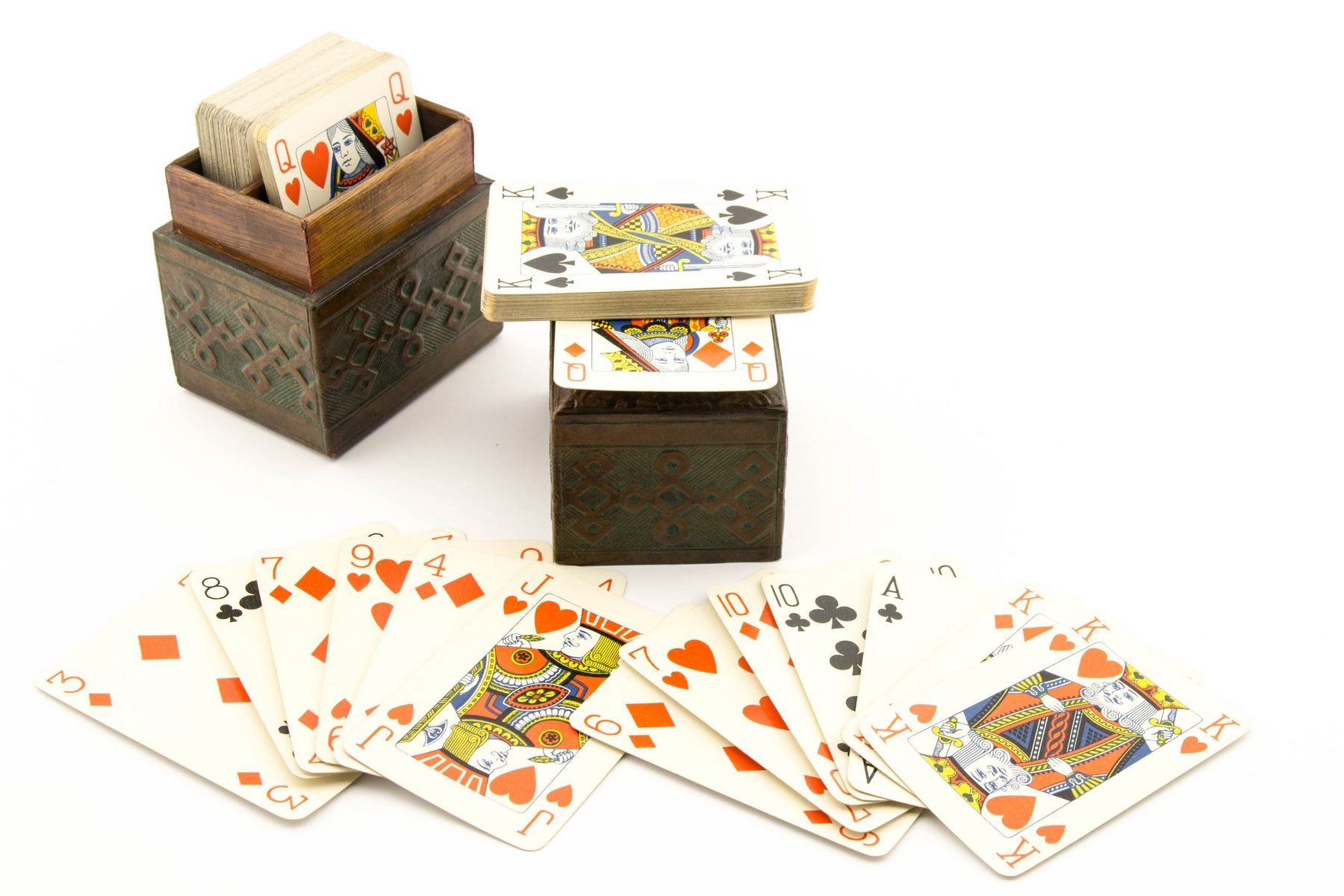 Box With Double Pack Playing Cards Set - Etsy