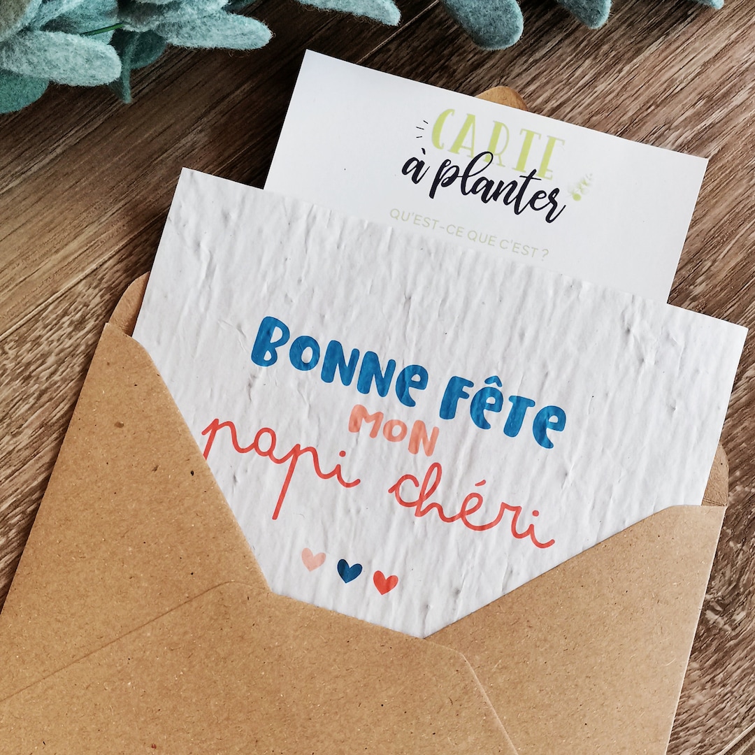 Carte à planter papi bonne fête papi - Etsy France