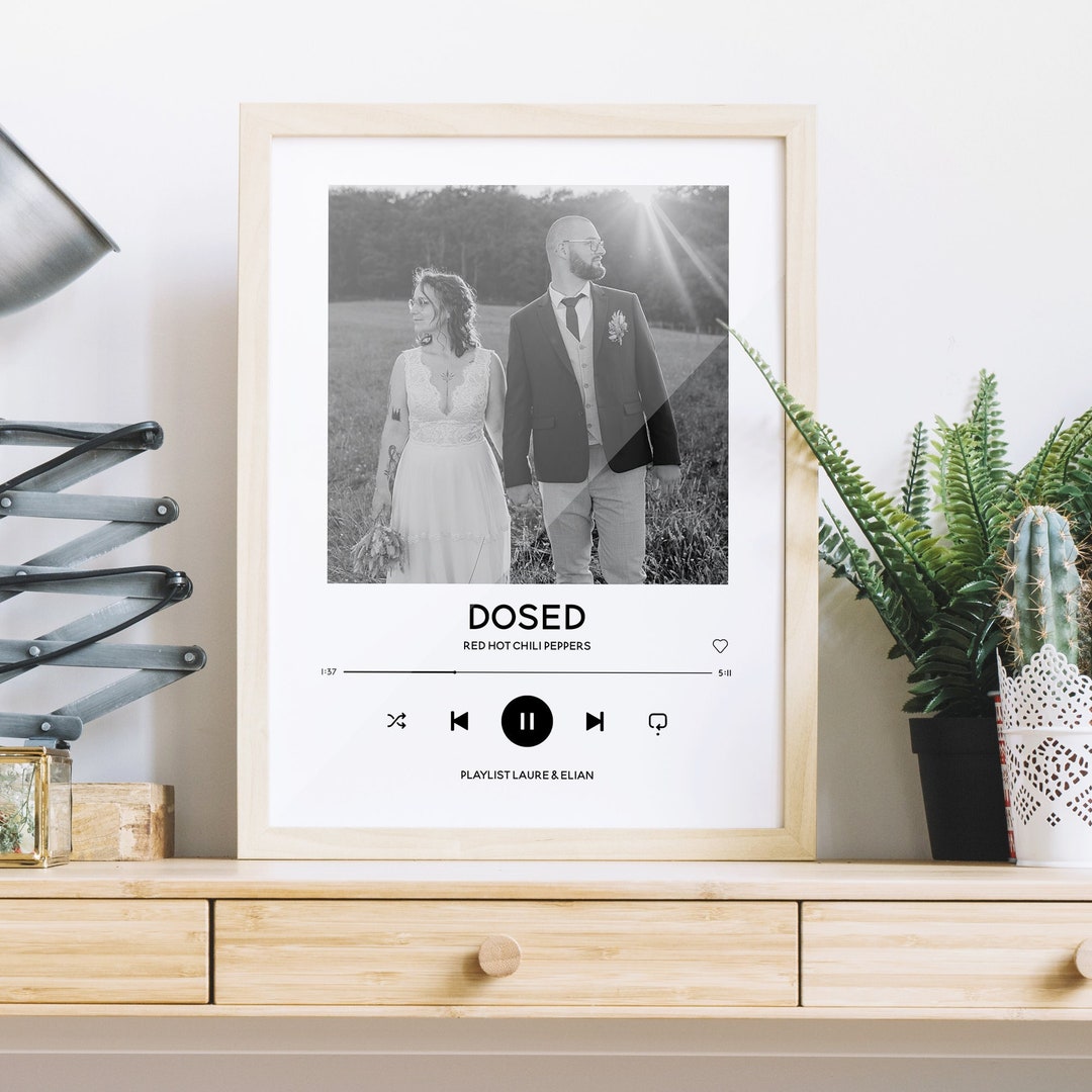 Wedding Gift Personalized Spotify Couple Poster Favorite Music - Etsy