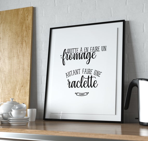 Affiche fromage raclette Fan de raclette Fromage addict | Etsy