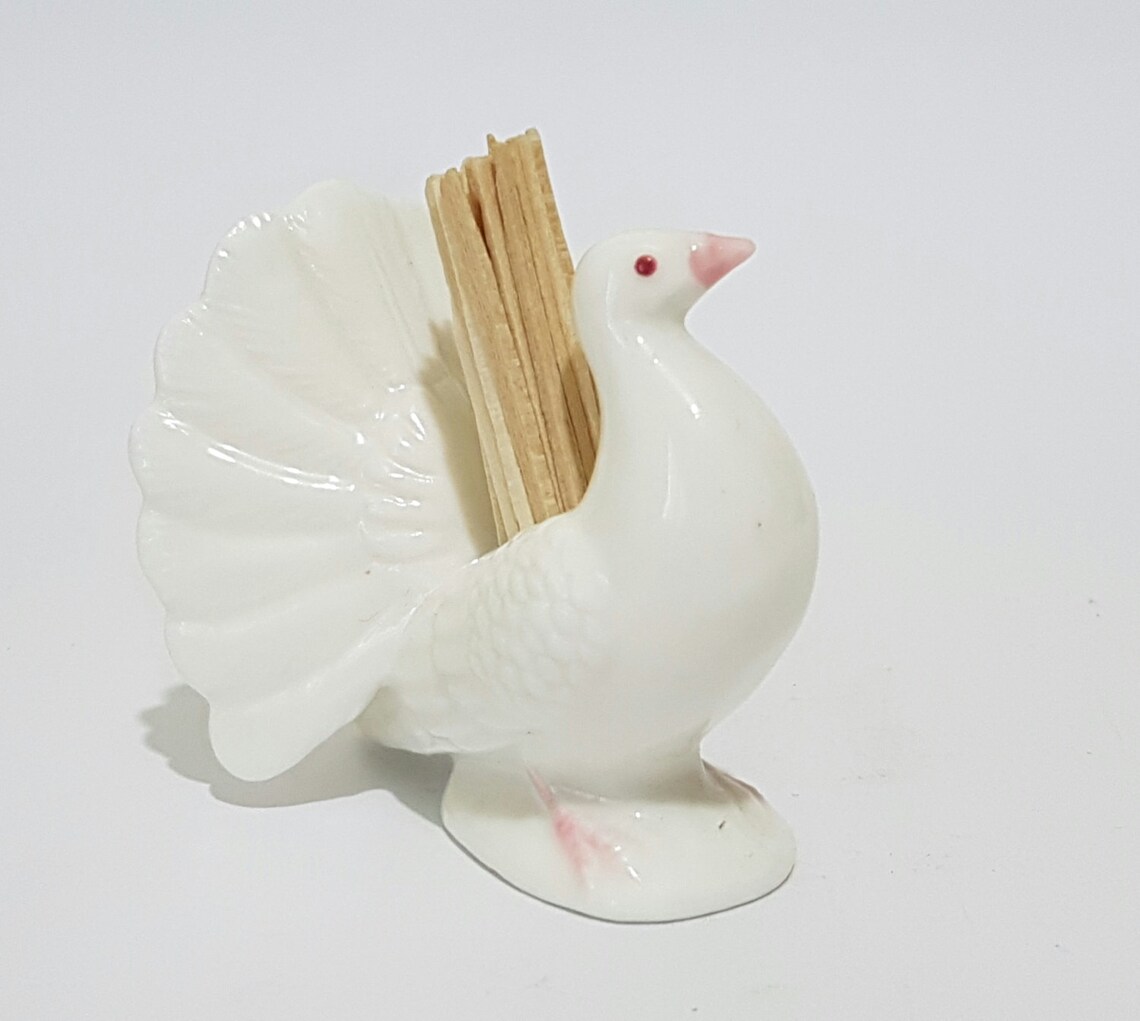 Swan Porcelain Toothpick Organizer Cecysasianshop - Etsy