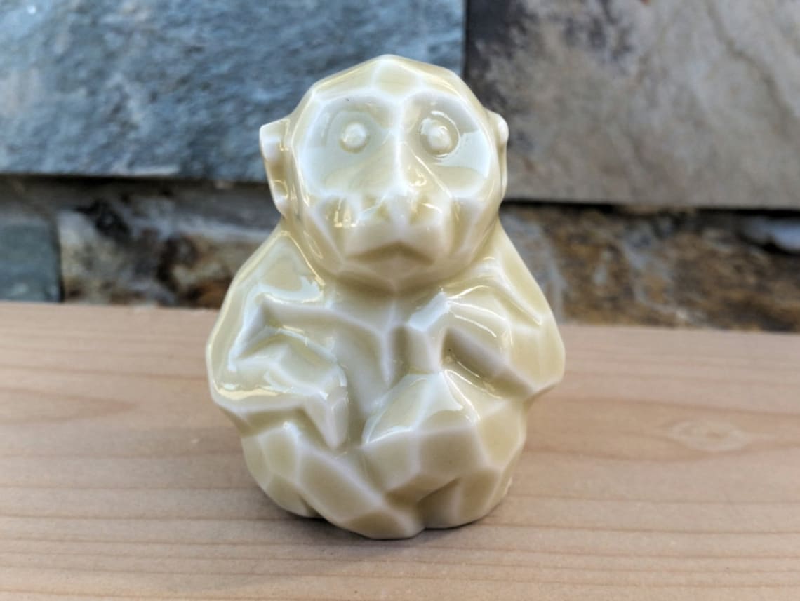 Vintage Yellowish Porcelain Monkey Designed Toothpick - Etsy