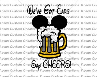 Mickey mouse beer svg | Etsy