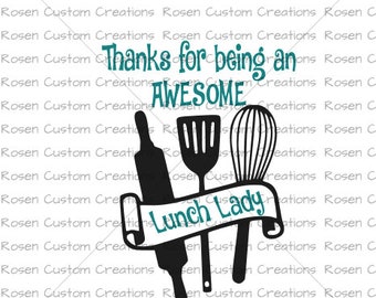 Lunch lady SVG. Cafeteria. Lunch. School. Appreciation week. | Etsy