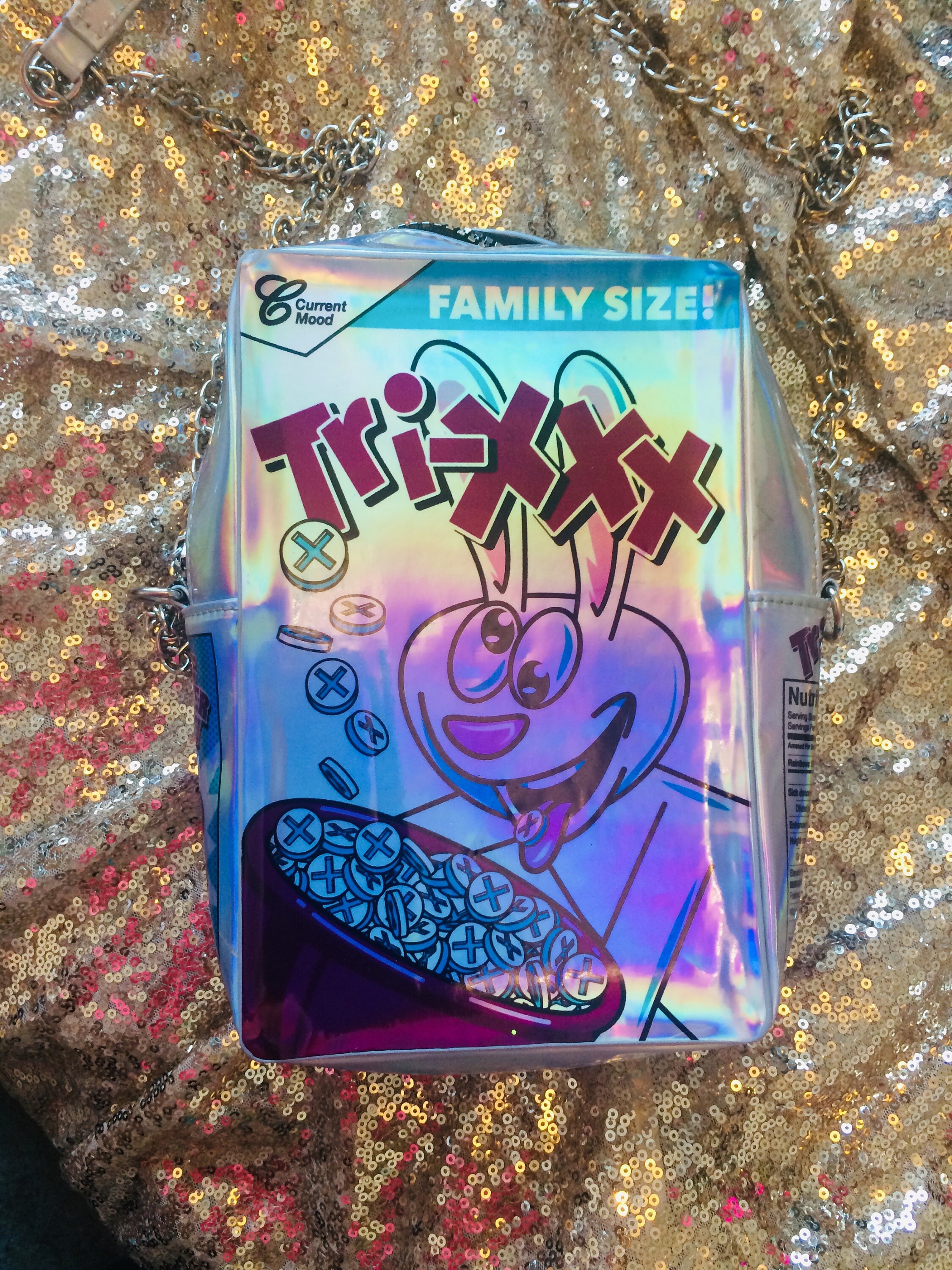 New Holographic Cartoon Cereal Themed Cocktail Handbag by Dollskill ...