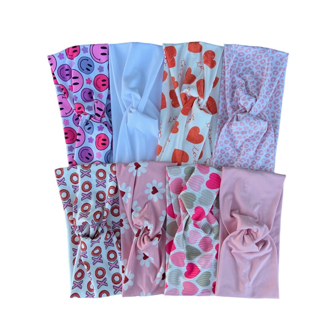 Valentines Day Stretchy Twisted Headbands, Women's Wide Knotted Soft Comfortable Headbands ...