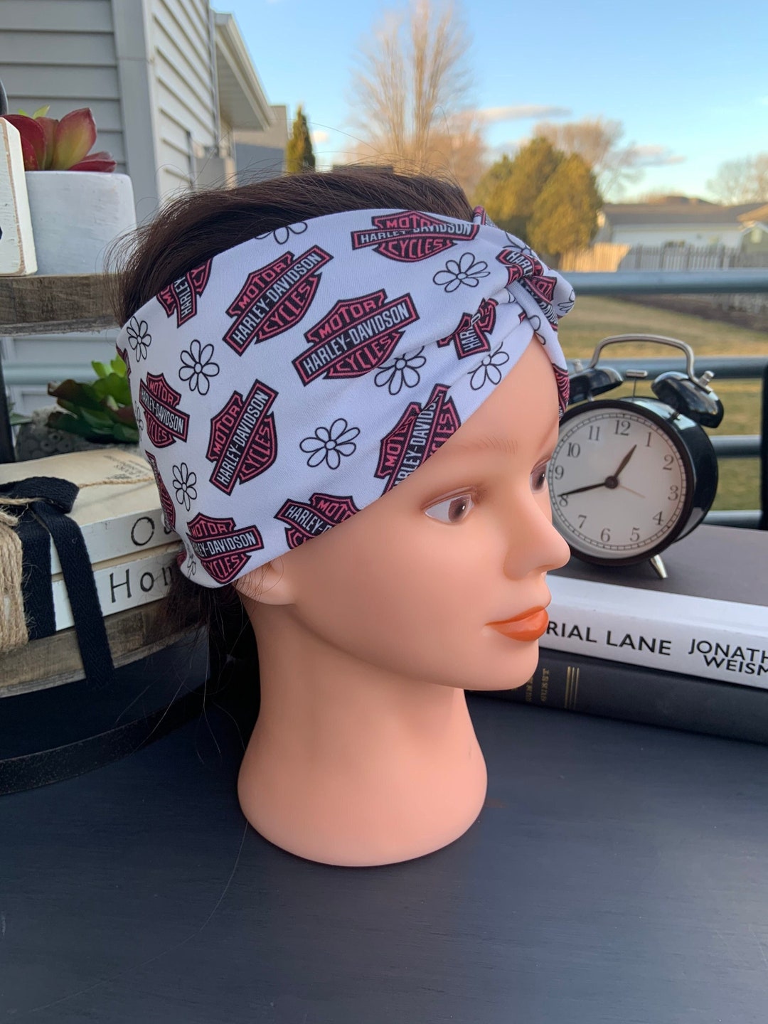 Pink Floral Harley Women's Headband, Wide Twisted Headband, Soft ...