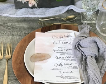 Custom Wooden Menus Custom Wedding Dinner Menu Custom Gift Wedding ...