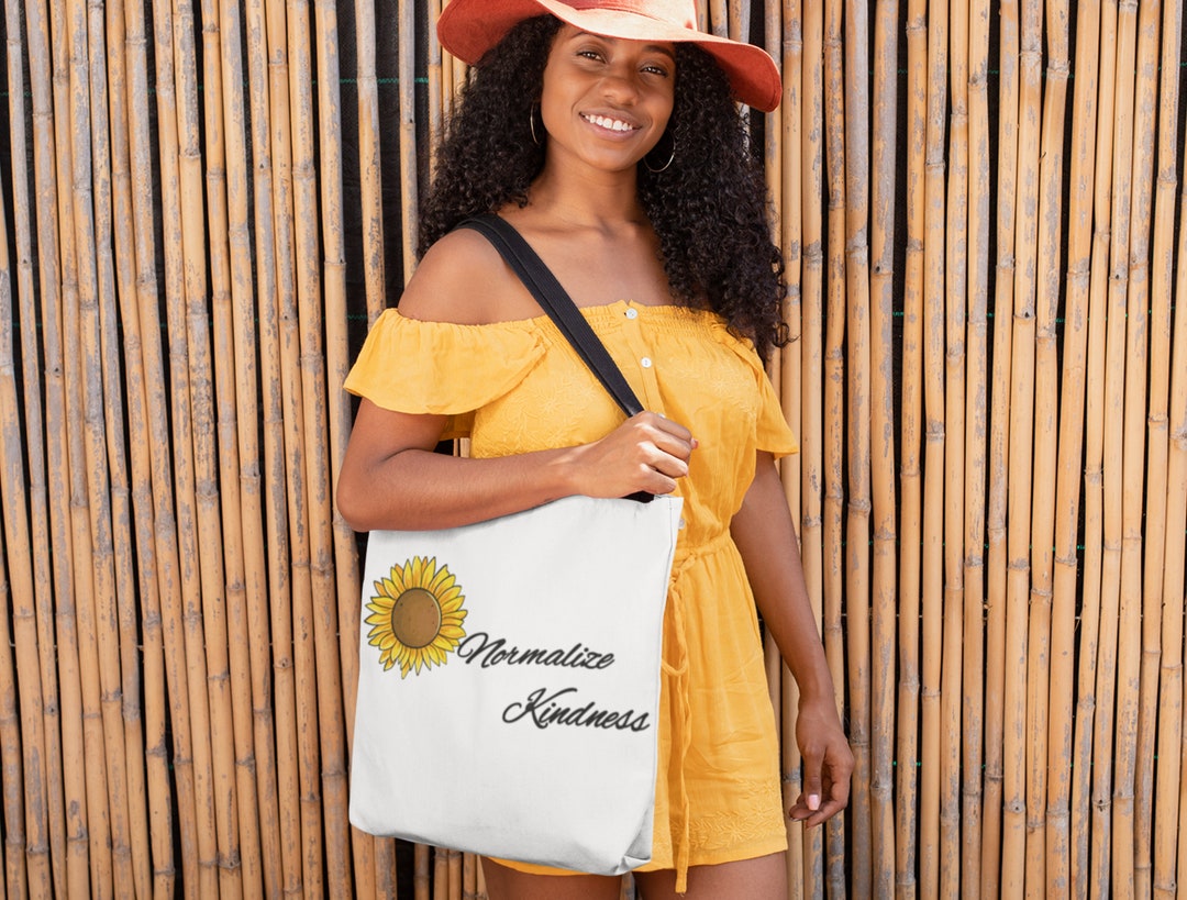 Normalize Kindness *sunflower* Be Kind Tote Bag - Etsy