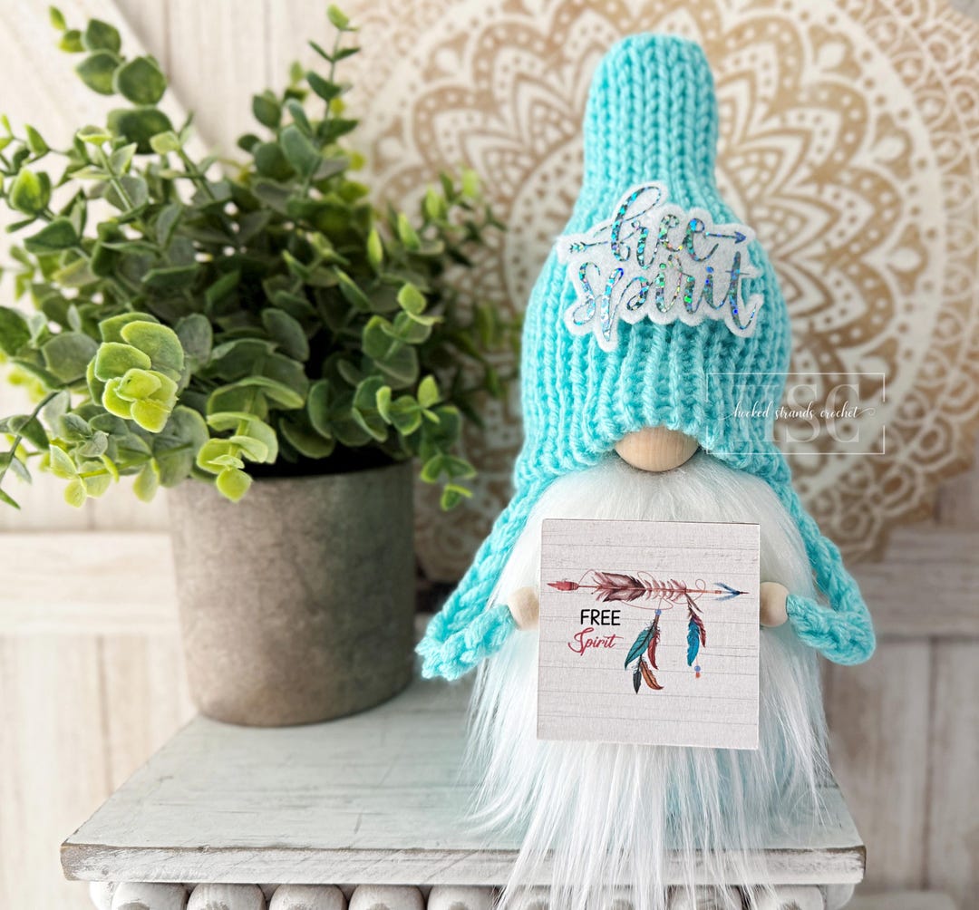 Free Spirit Gnome With Dreamcatcher - Tiered Tray Decoration - Boho ...