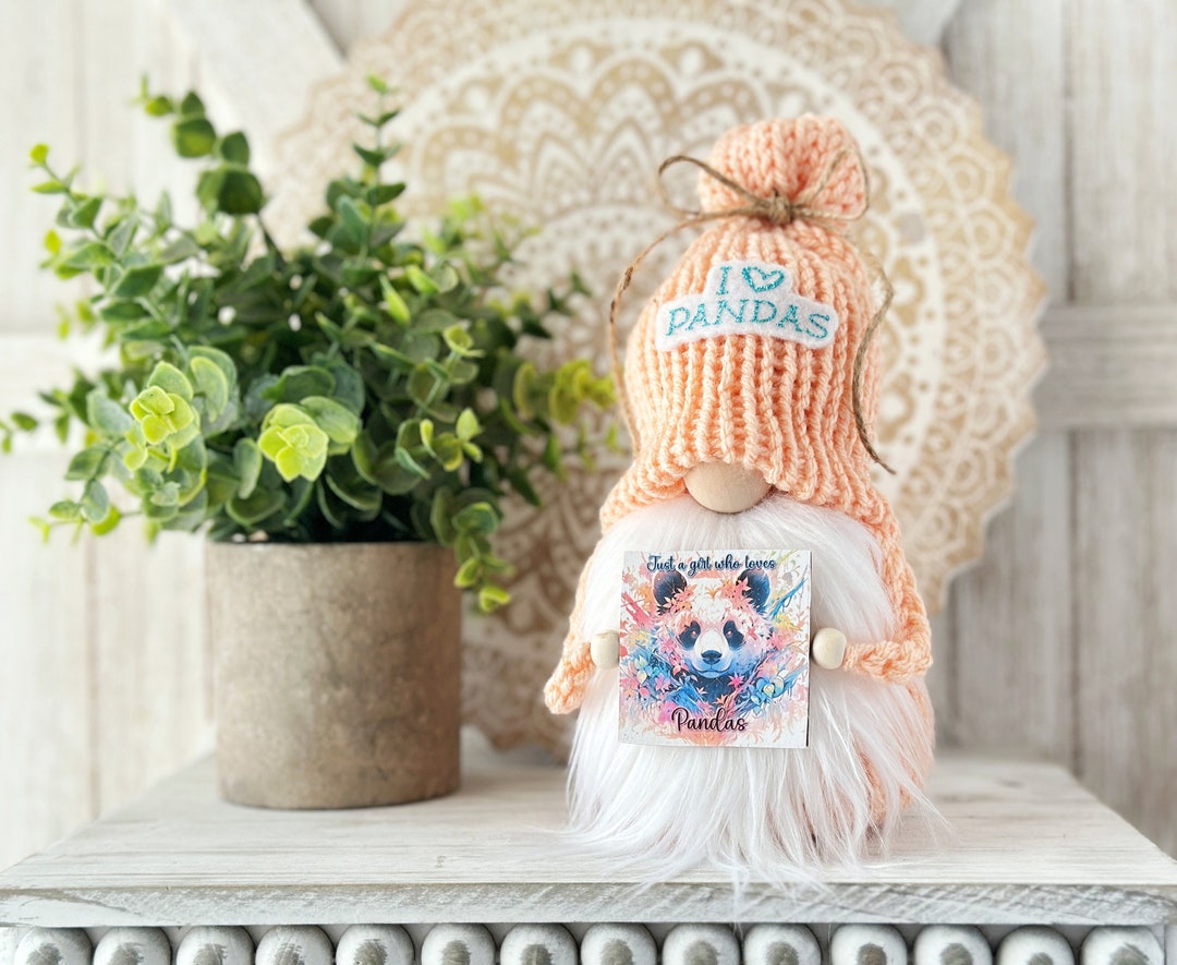 Cheerful Panda Gnome Tiered Tray Decor - Handcrafted Gift Idea by ...