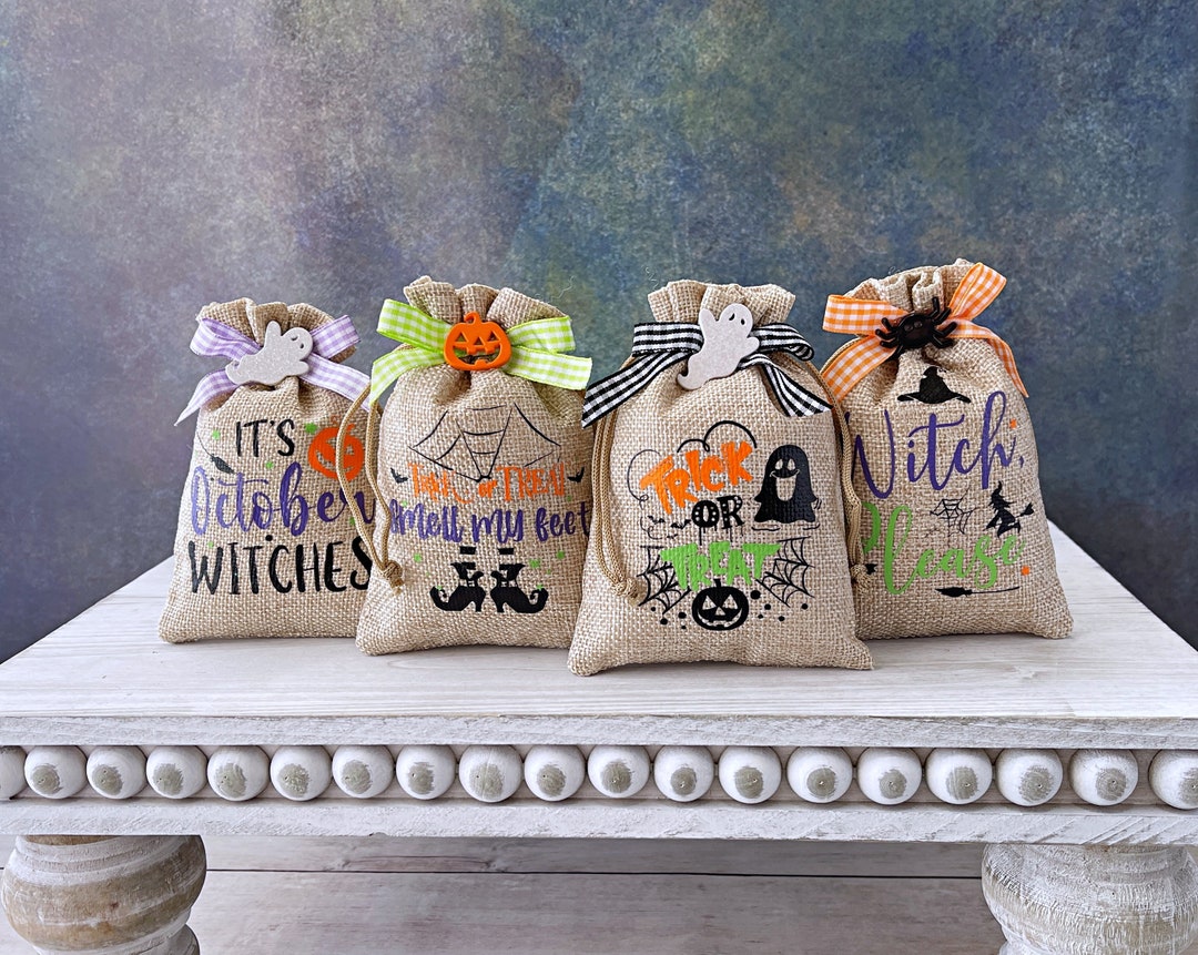 Mini Halloween Sack, Halloween Decor, Tiered Tray Decor, Decorative ...