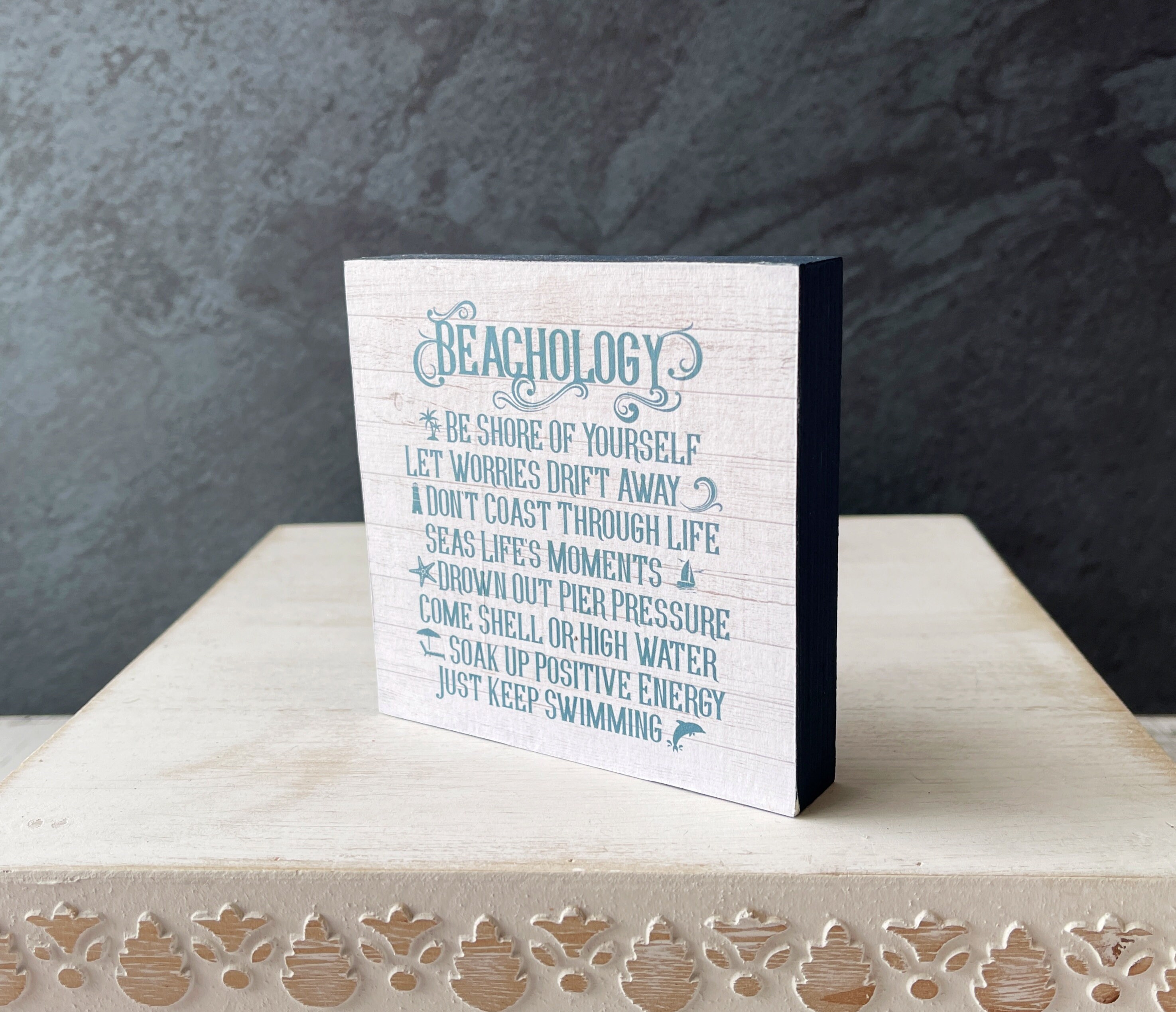 Beach Themed Tiered Tray Decor Signs and Rolling Pins - Etsy