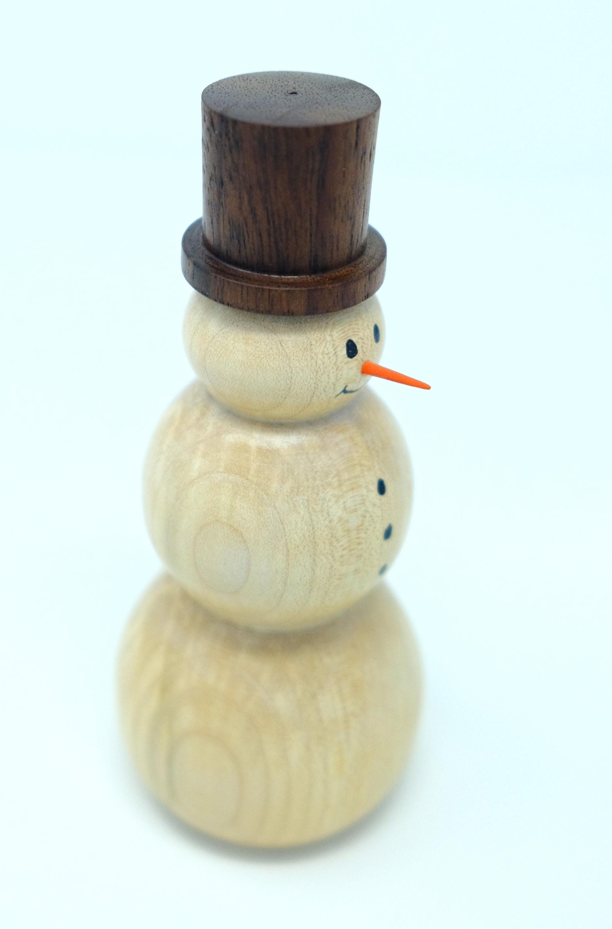 Maple and Walnut Snowman, Made From Reclaimed PNW Big Leaf Maple - Etsy