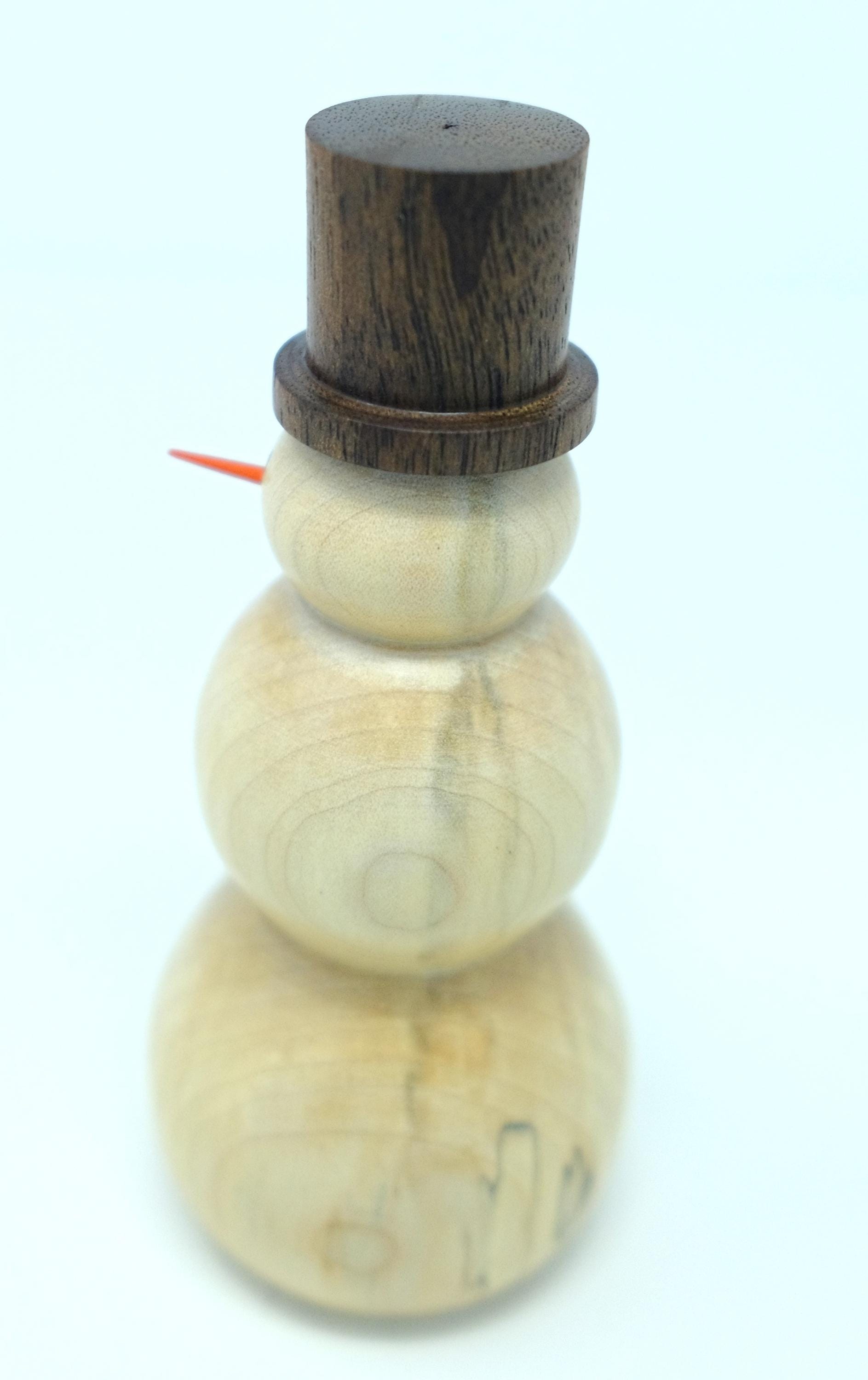 Maple and Walnut Snowman, Made From Reclaimed PNW Big Leaf Maple - Etsy