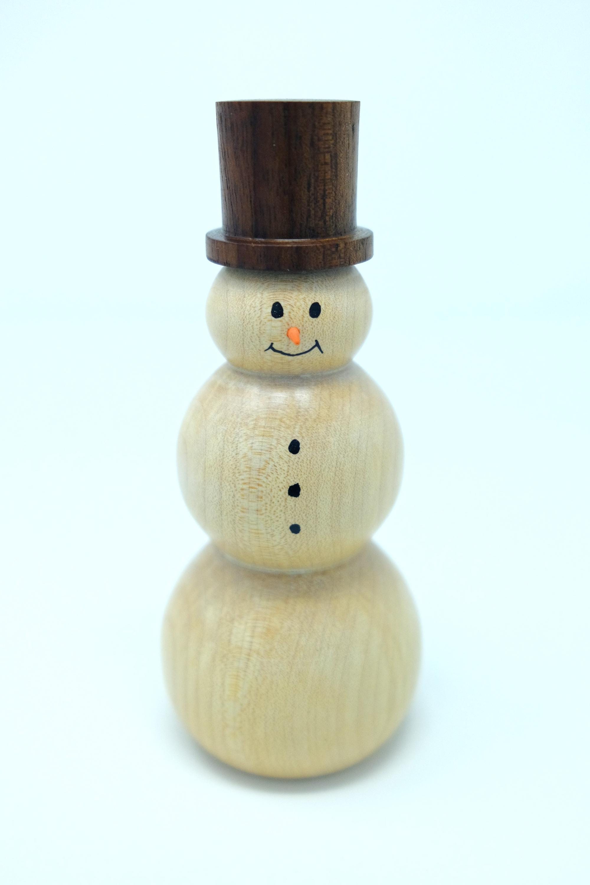 Maple and Walnut Snowman, Made From Reclaimed PNW Big Leaf Maple - Etsy