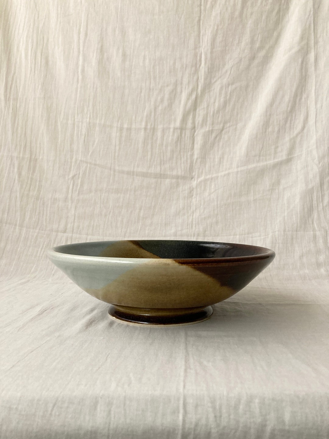 Shallow Ceramic Fruit Bowl - Etsy