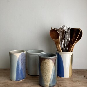 White Ceramic Utensil Holder - Etsy