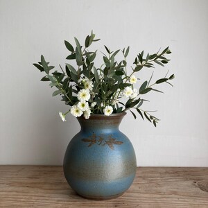 Blue Round Vase - Etsy
