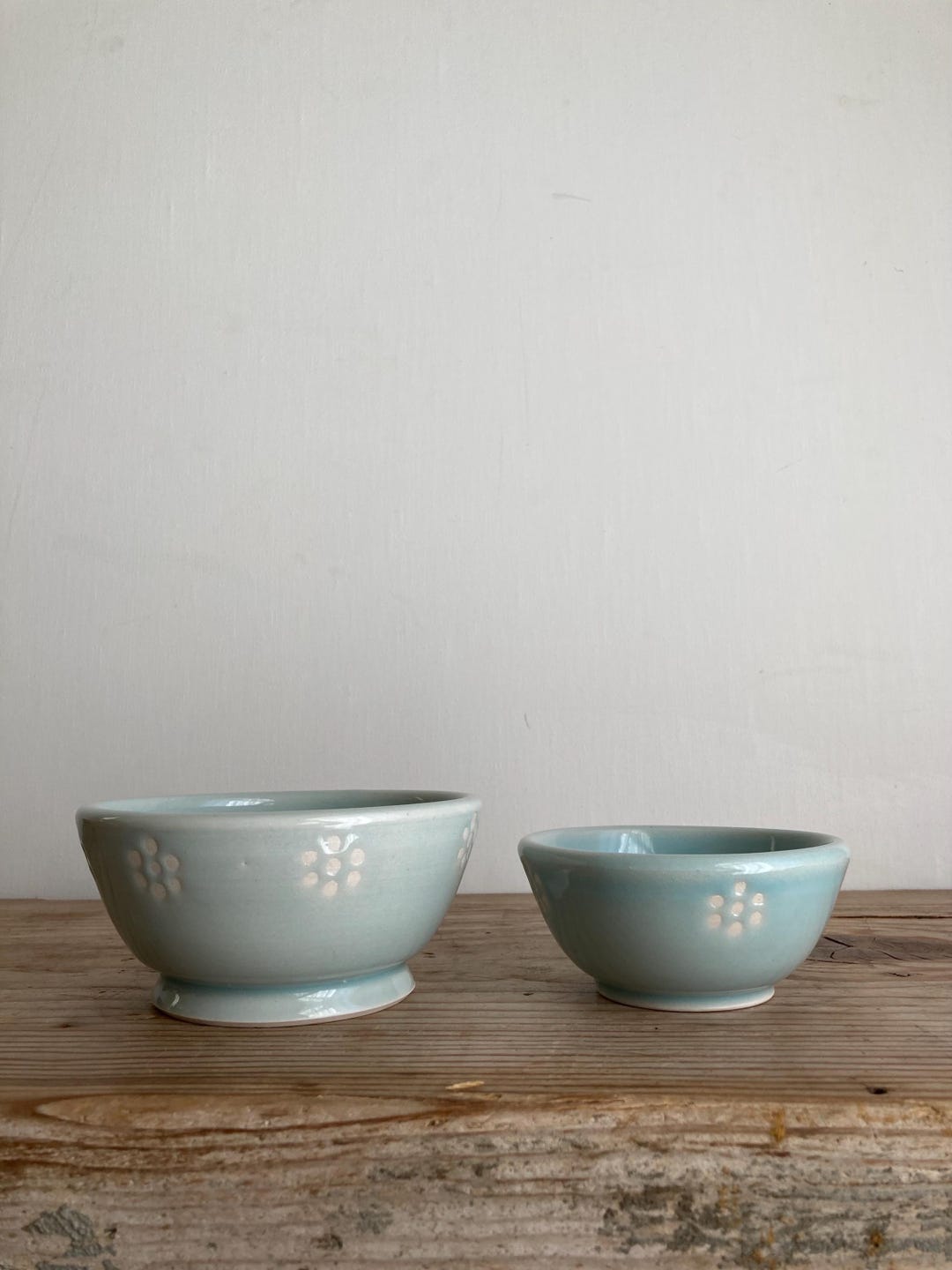 Light Blue Flower Bowl - Etsy