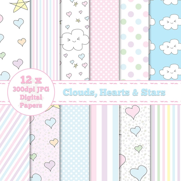 Cute Digital Paper - Etsy