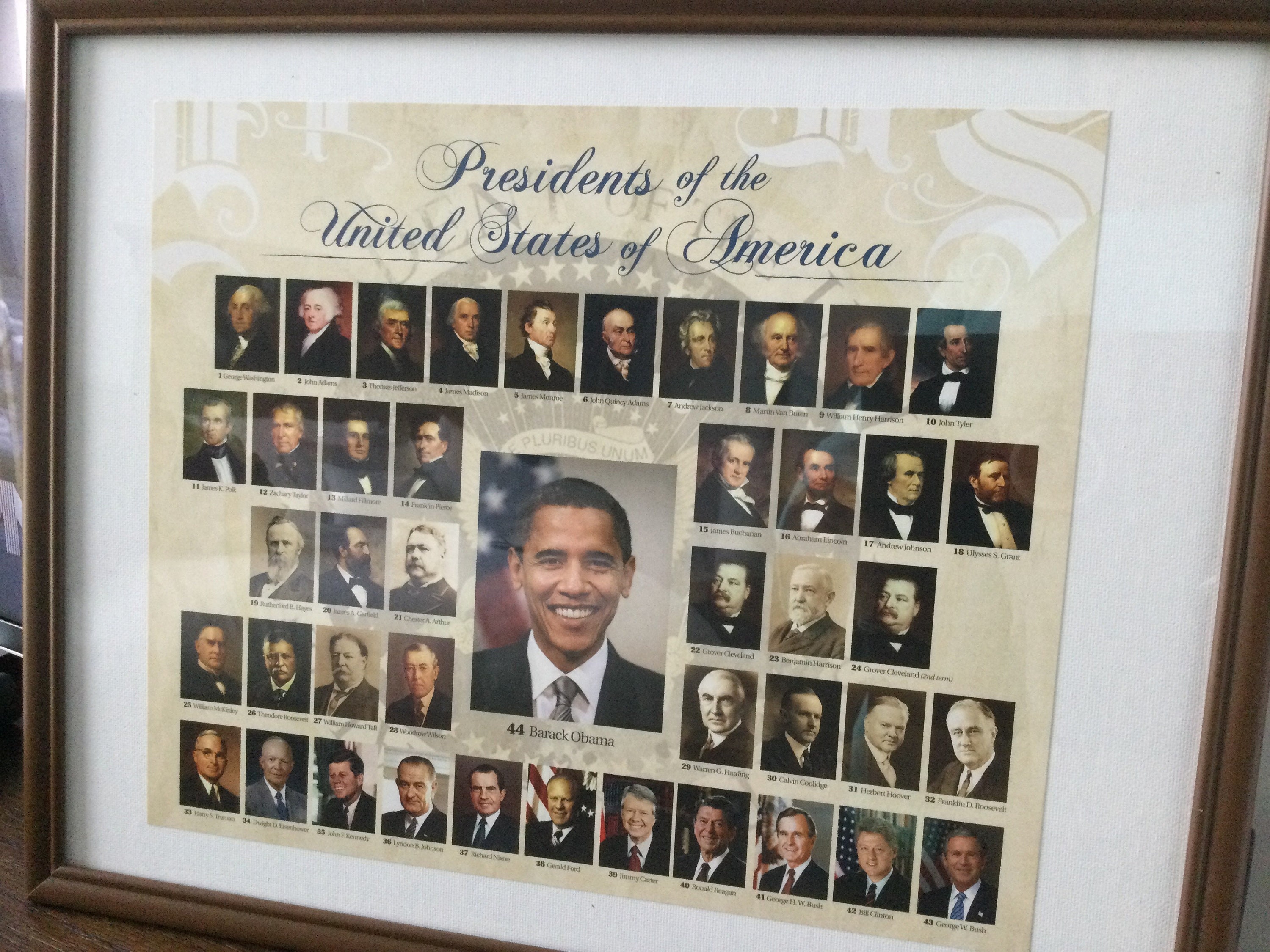 11x14 Framed Presidential Poster Featuring President Barack Obama and ...